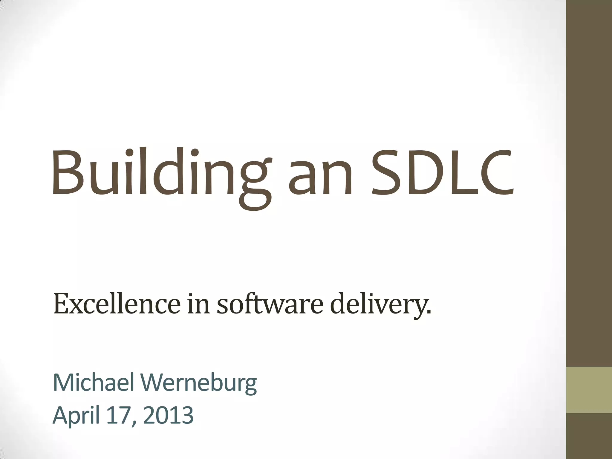 Building a Professional SDLC | PPTX