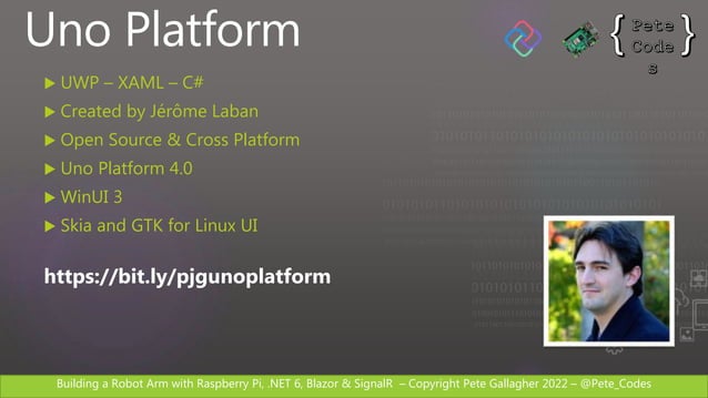 Building a Raspberry Pi Robot with Dot NET 6, Blazor and SignalR.pptx