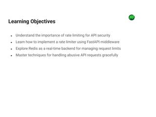 REDIS + FastAPI: Implementing a Rate Limiter | PDF