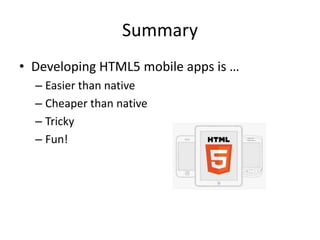 Building a real time html5 app for mobile devices | PPT