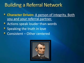 Building a Referral Network | PPT