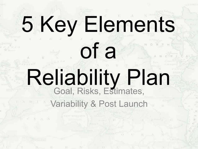 Building a Reliability Plan | PPTX