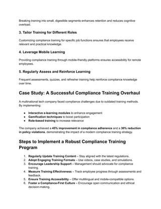 Building a Resilient Workforce Through Compliance Training | PDF