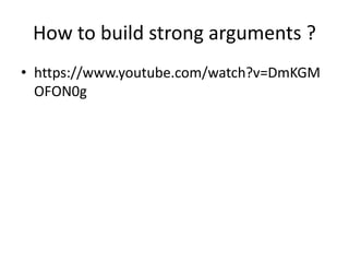 Building arguments | PPT