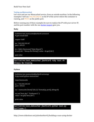 Build Your Own SaaS using Docker | PDF