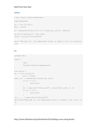 Build Your Own SaaS using Docker | PDF