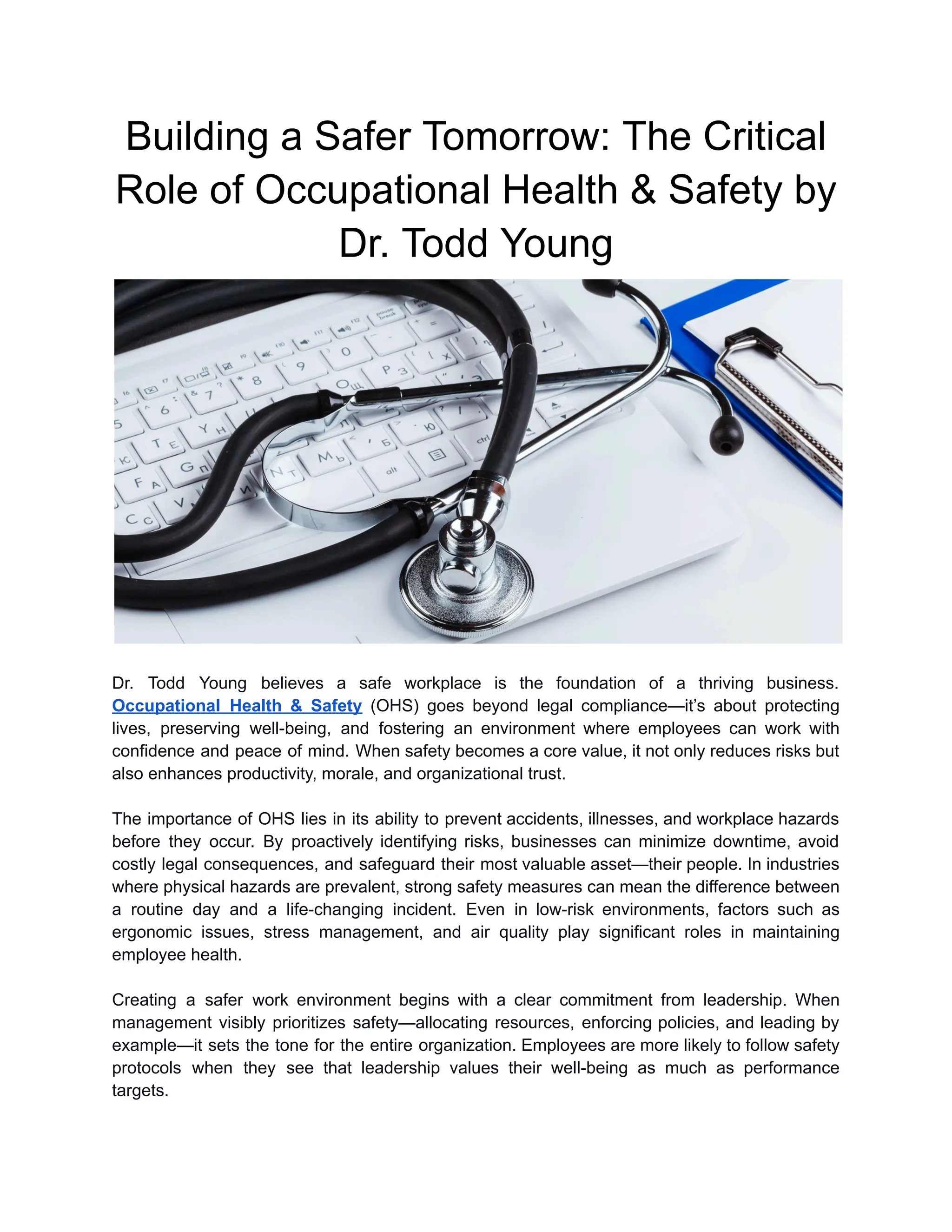 Building a Safer Tomorrow_ The Critical Role of Occupational Health ...