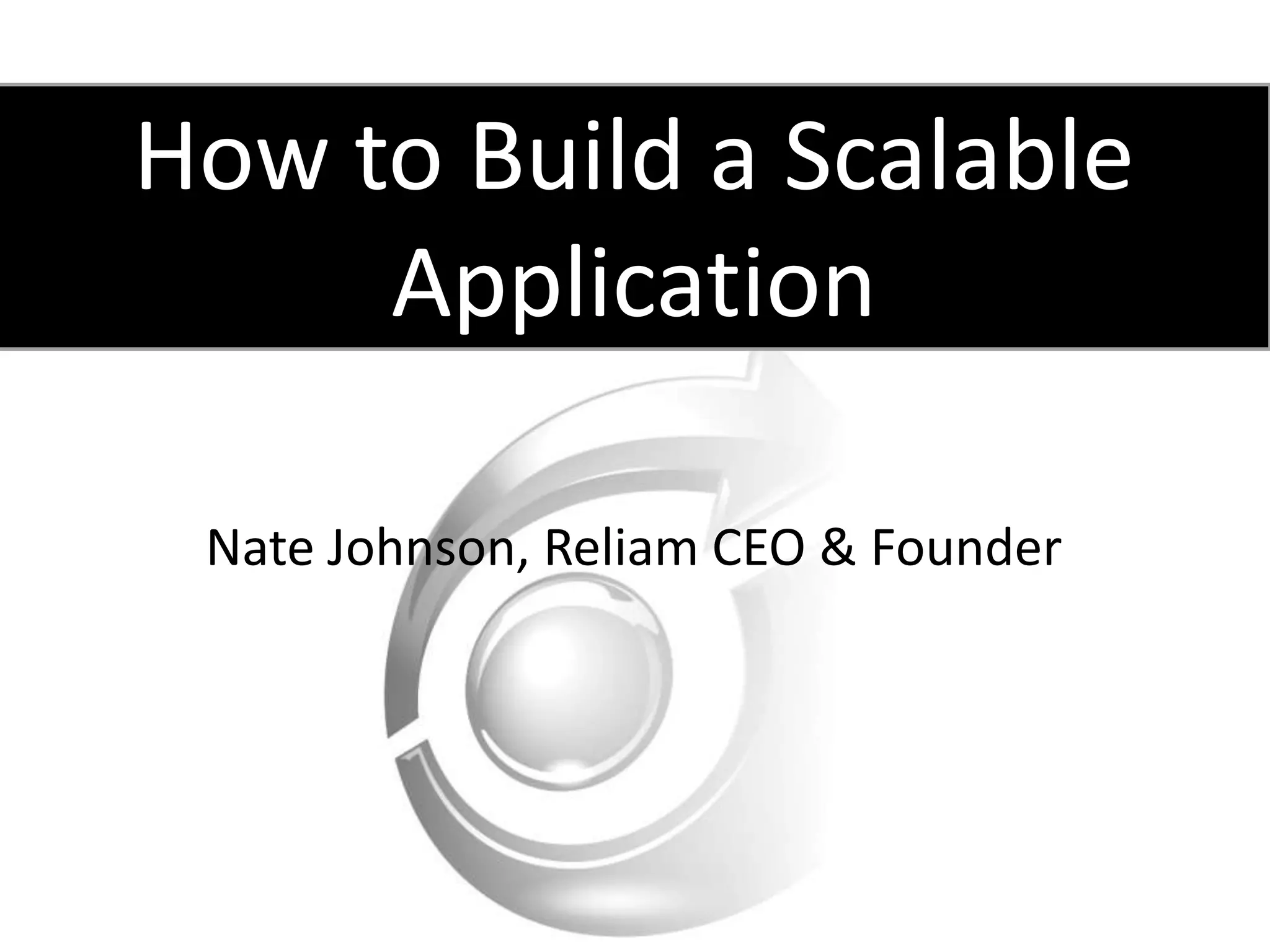 Building A Scalable Application Architecture Considerations Pptx
