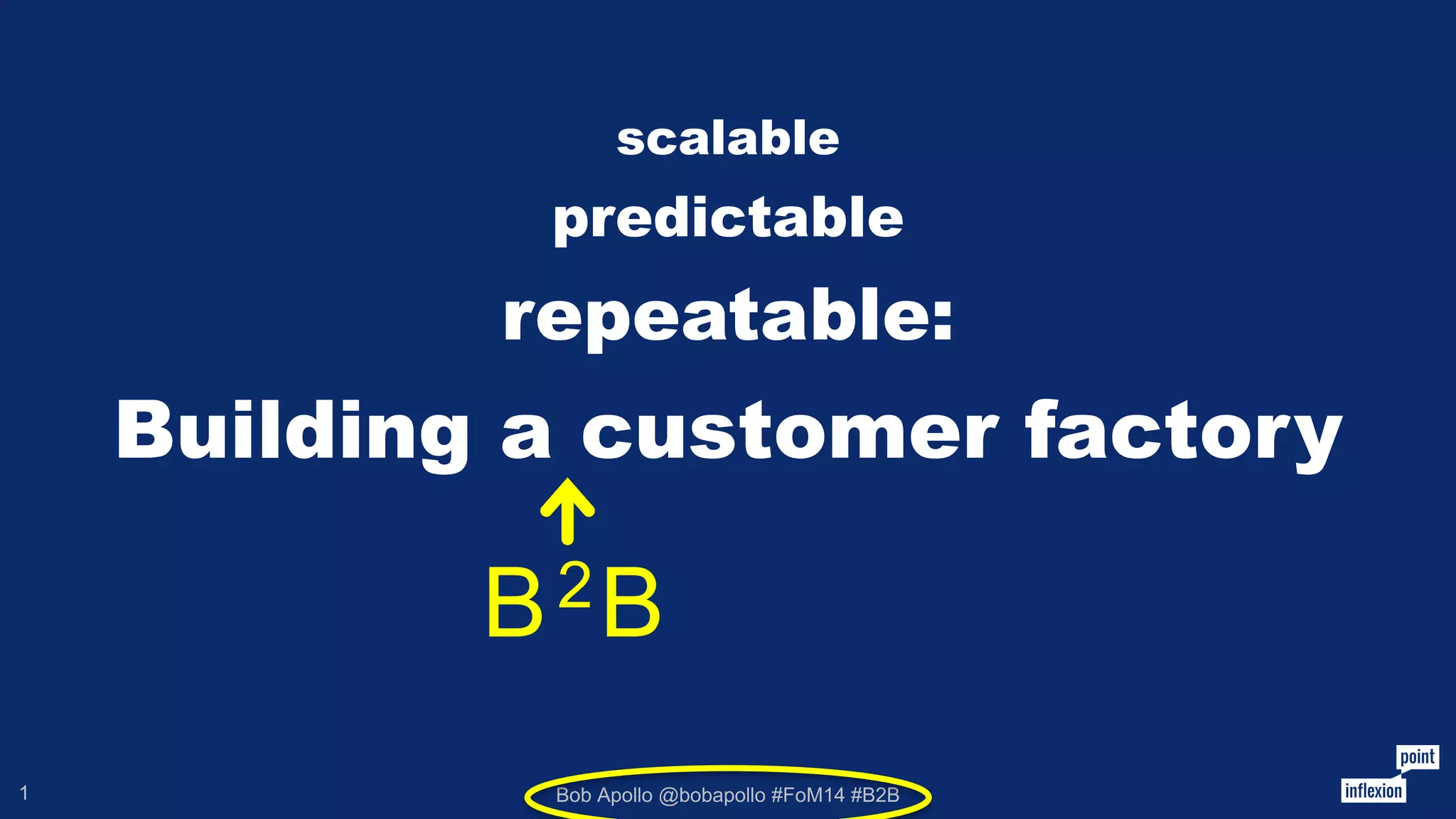 Building a scalable B2B customer factory - FOM 2014 | PPT
