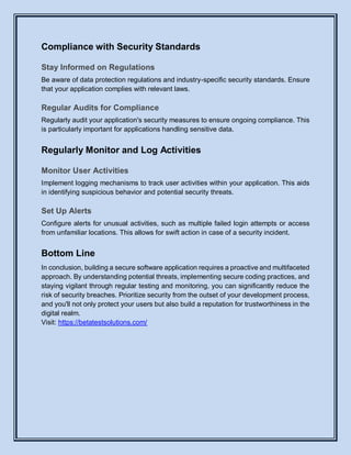 Building a Secure Software Application: Your Ultimate Guide | PDF