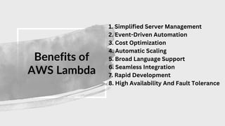 Building A Serverless Web Application With AWS Lambda: A Step-By-Step Guide | PPTX | Cloud ...