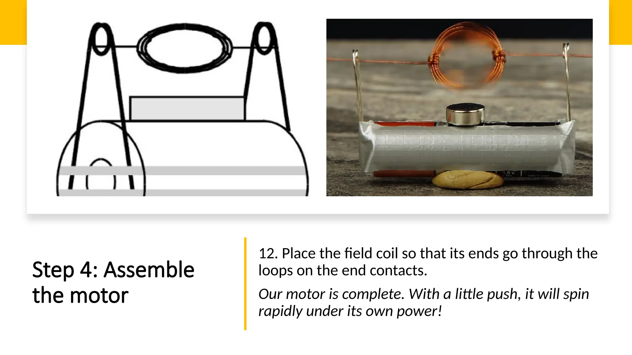 Building a simple electric motor in the classroom | PPTX