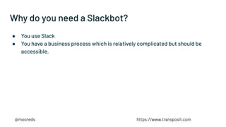 Building a slackbot | PPT