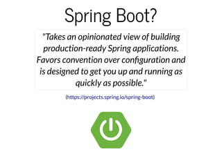 Building a Spring Boot Application - Ask the Audience! | PDF