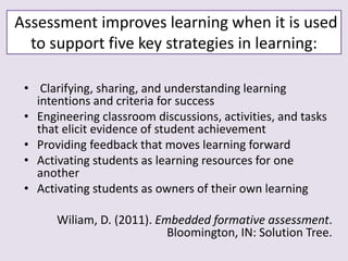 Building Assessment Literacy with teachers and students | PPTX