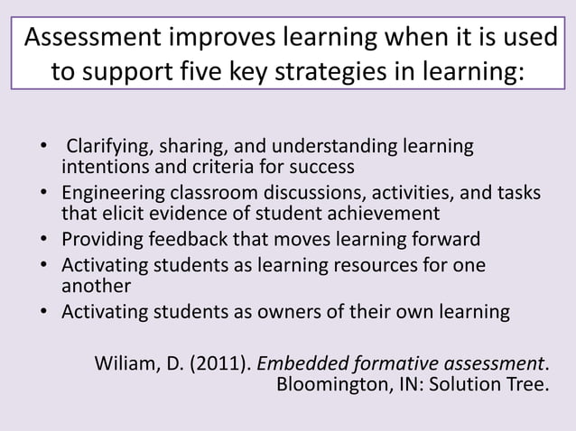 Building Assessment Literacy with teachers and students | PPTX