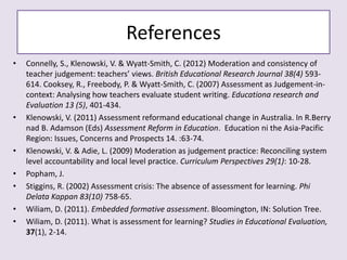 Building Assessment Literacy with teachers and students | PPTX