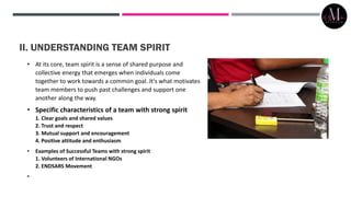 BUILDING A STRONG TEAM SPIRIT FOR A LASTING IMPACT.pdf | Business ...
