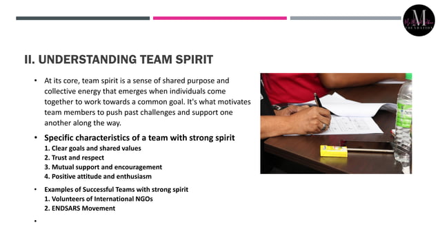 BUILDING A STRONG TEAM SPIRIT FOR A LASTING IMPACT.pdf | Business ...