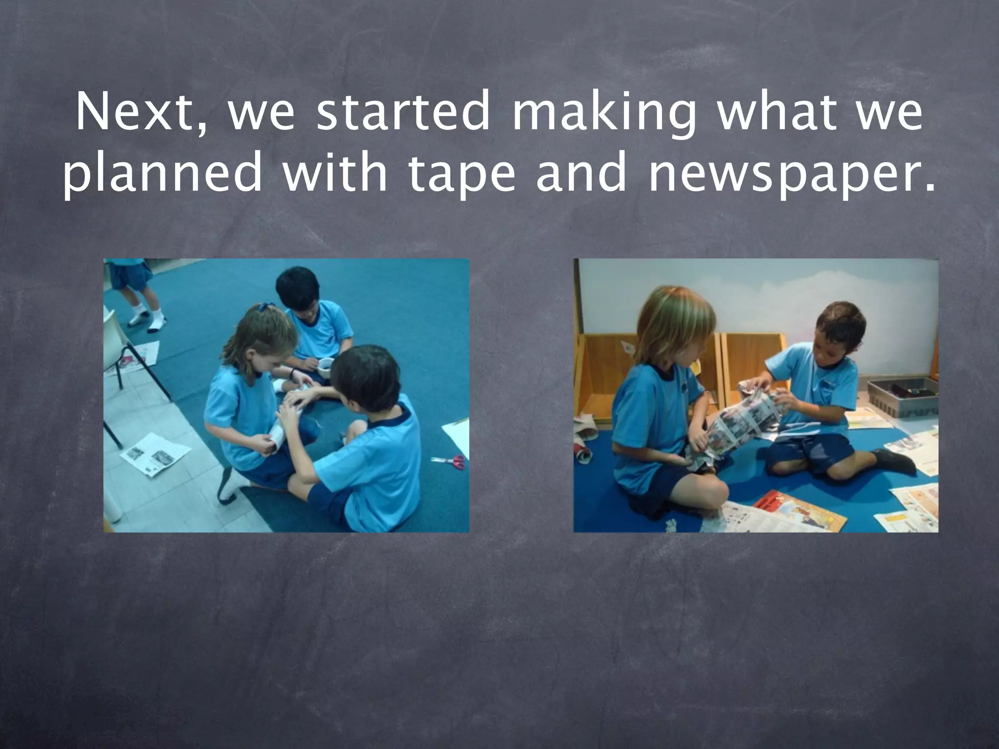 Building a structure with newspaper | KEY | Sports