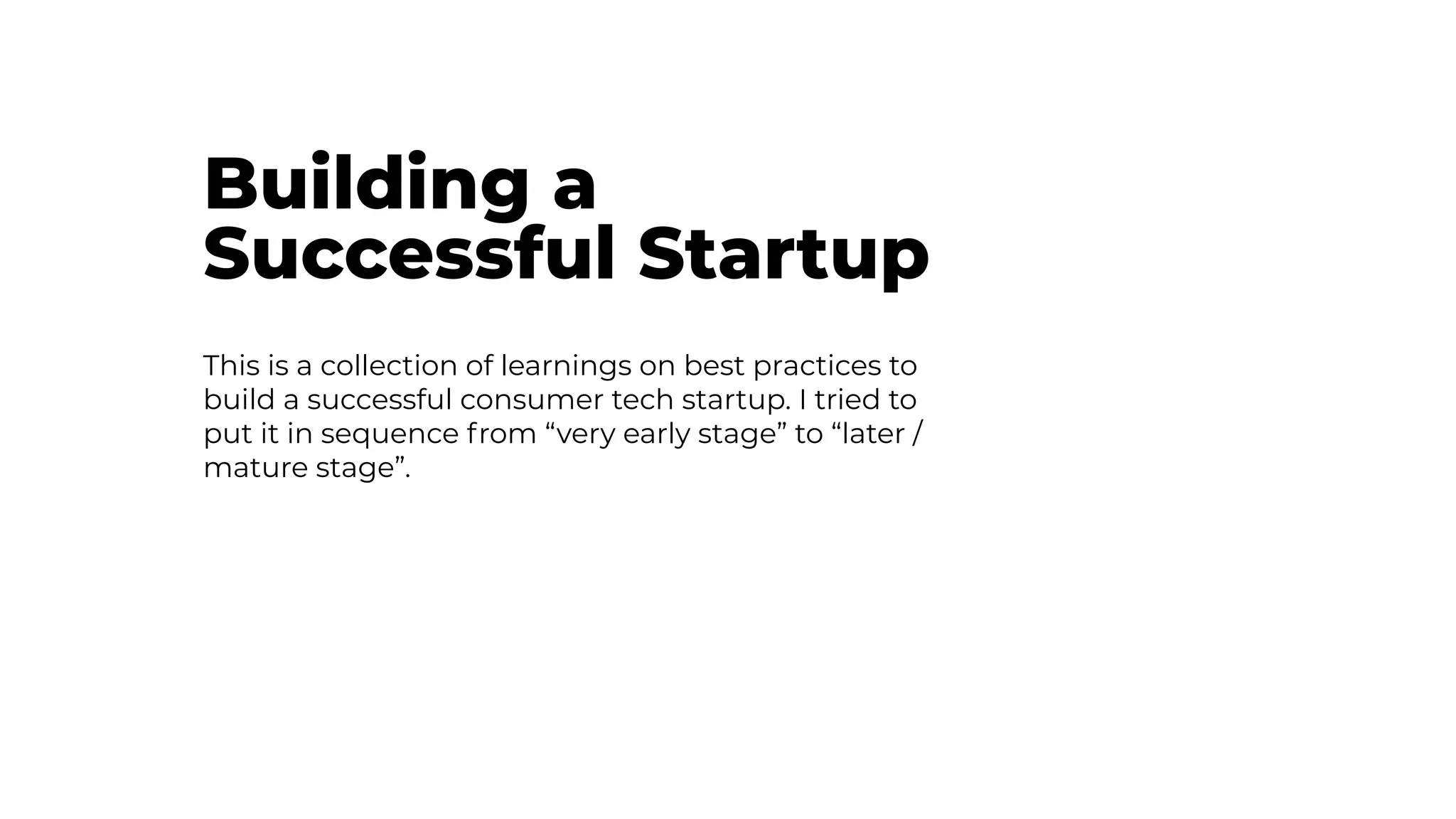 How to build a successful startup - Complete guide to starting up | PPT