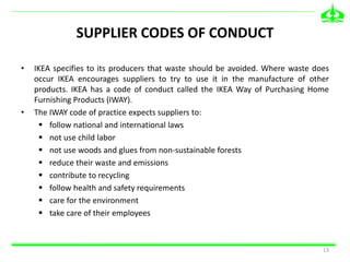 Building a sustainable supply chain IKEA CASE STUDY | PPTX