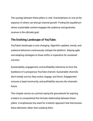 Building a Thriving YouTube Channel_ Sustainable, Engaging, Profitable ...