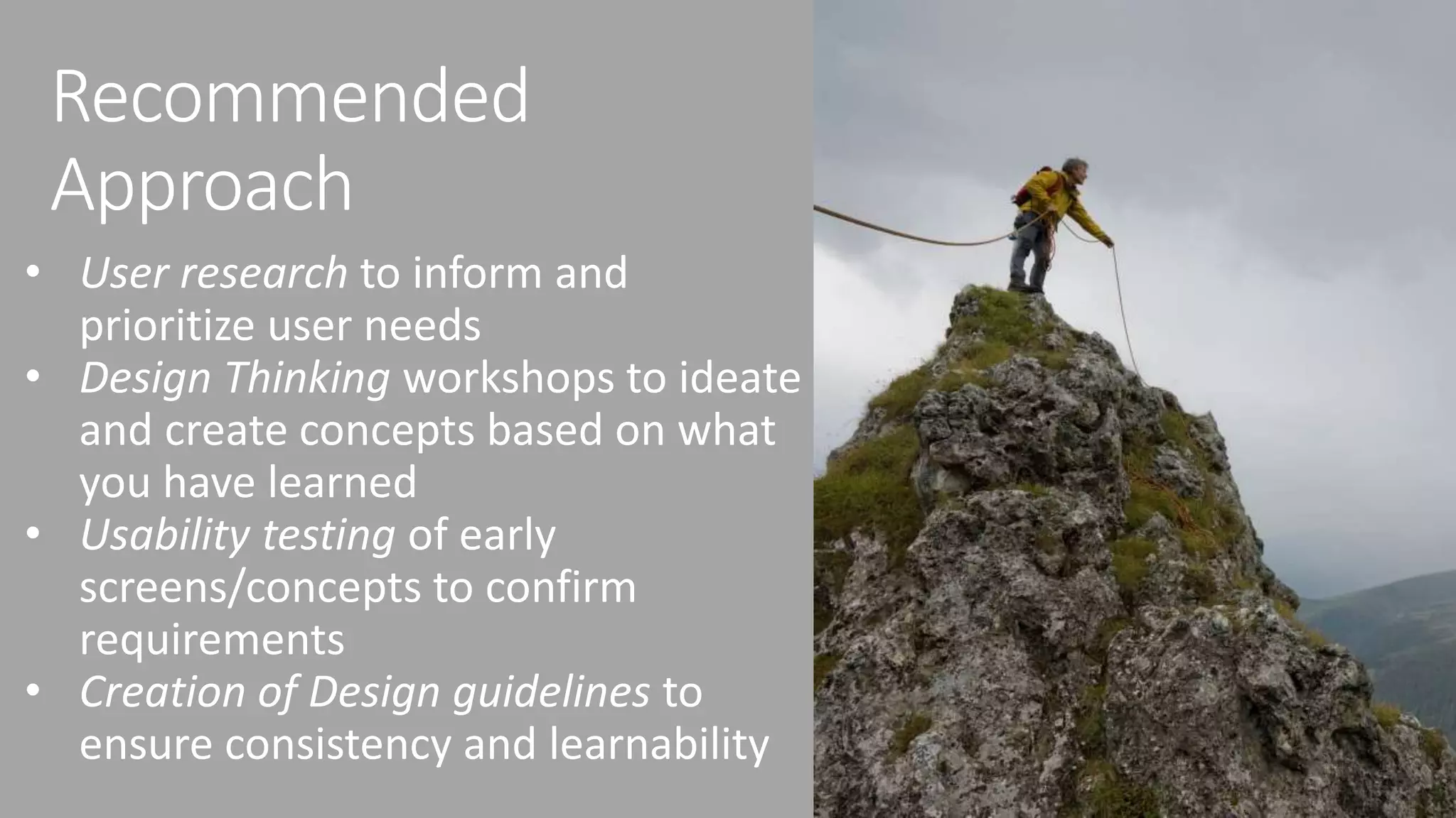 Building a user centered process and roadmap | PPT