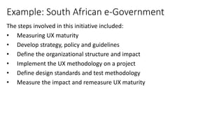 Building a user centered process and roadmap | PPT