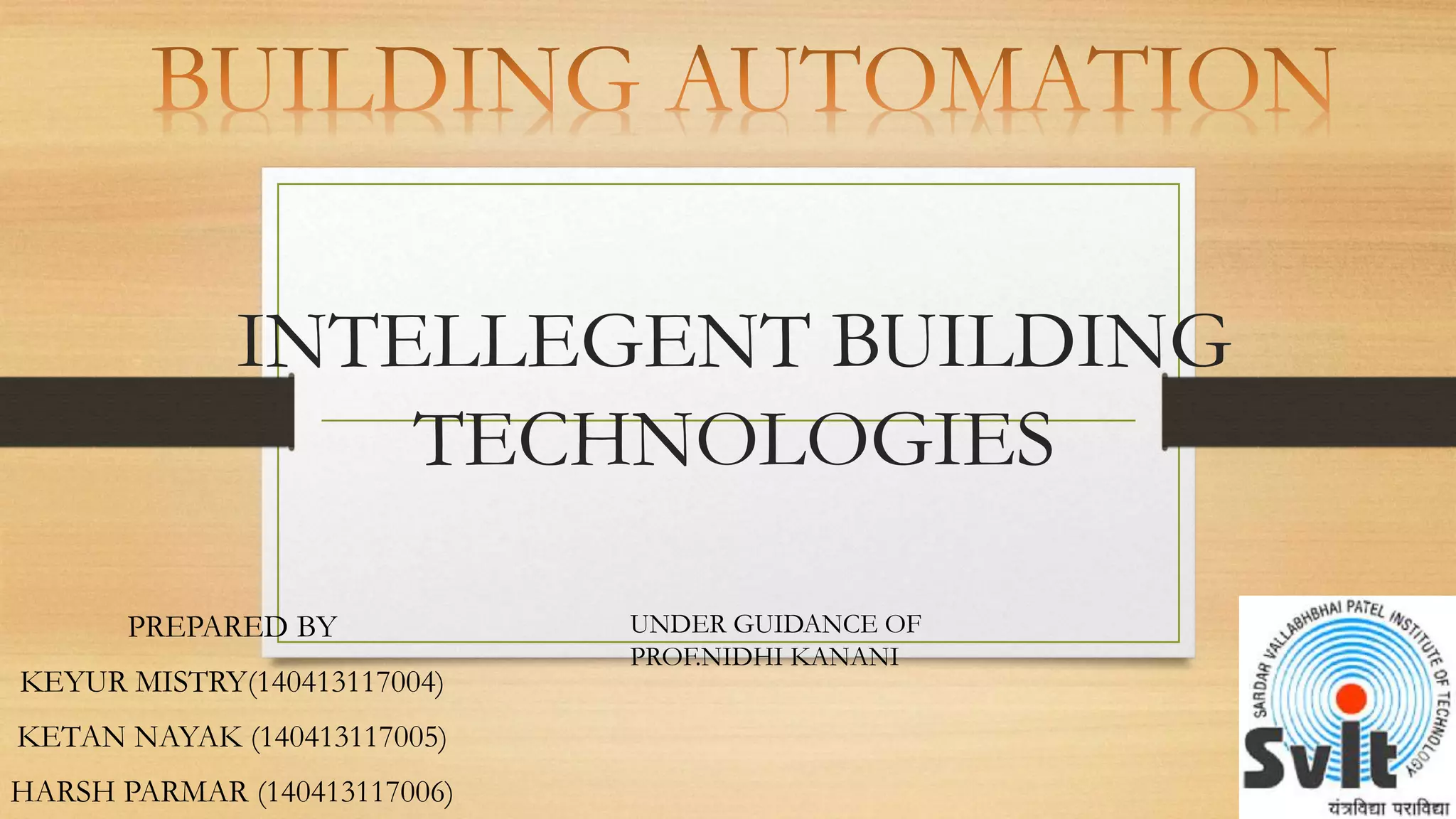 Building automation | PPTX