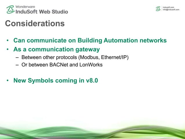 Building Automation Networks with InduSoft Web Studio | PPTX | Web Conferencing | Computer ...