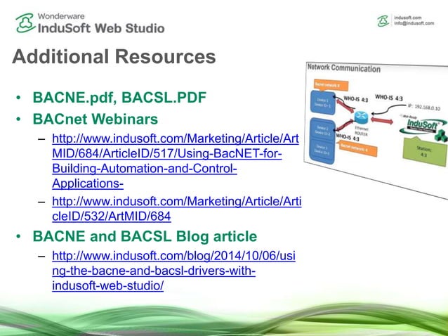 Building Automation Networks with InduSoft Web Studio | PPTX | Web Conferencing | Computer ...