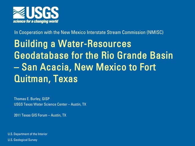 Building a water resources geodatabase for the rio grande basin | PDF