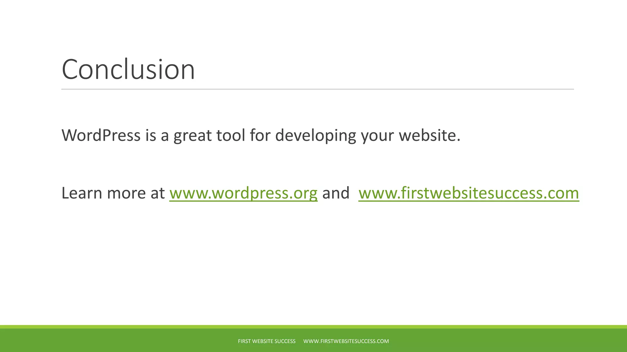 Building a website with WordPress | PPTX