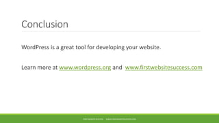 Building a website with WordPress | PPTX