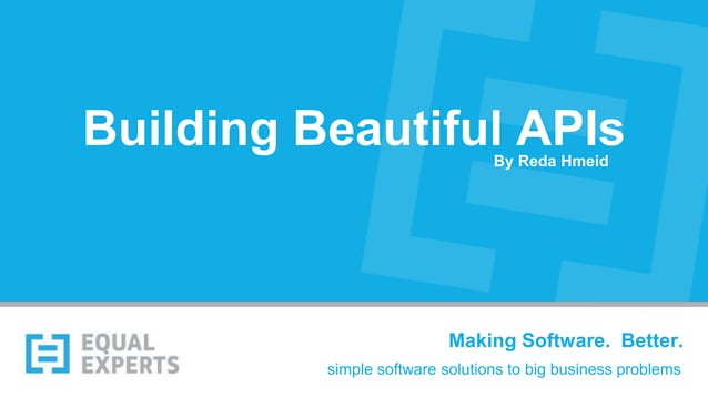 Building beautiful apis | PPT