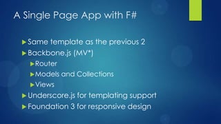 Building Better Web Apps with F# | PPTX
