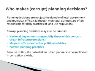 Major issues and dynamics of corruption in urban planning.pptx