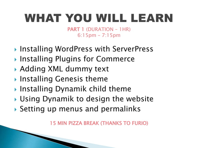 Building blocks WordPress Presentation #1 | PPTX