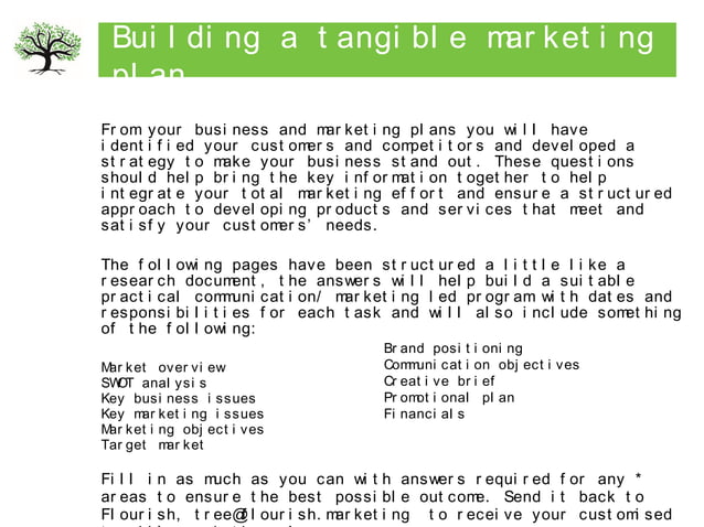 Building blocks for a tangible marketing plan | PPT