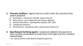 Building blocks for different product formulations of cosmetics | PPTX