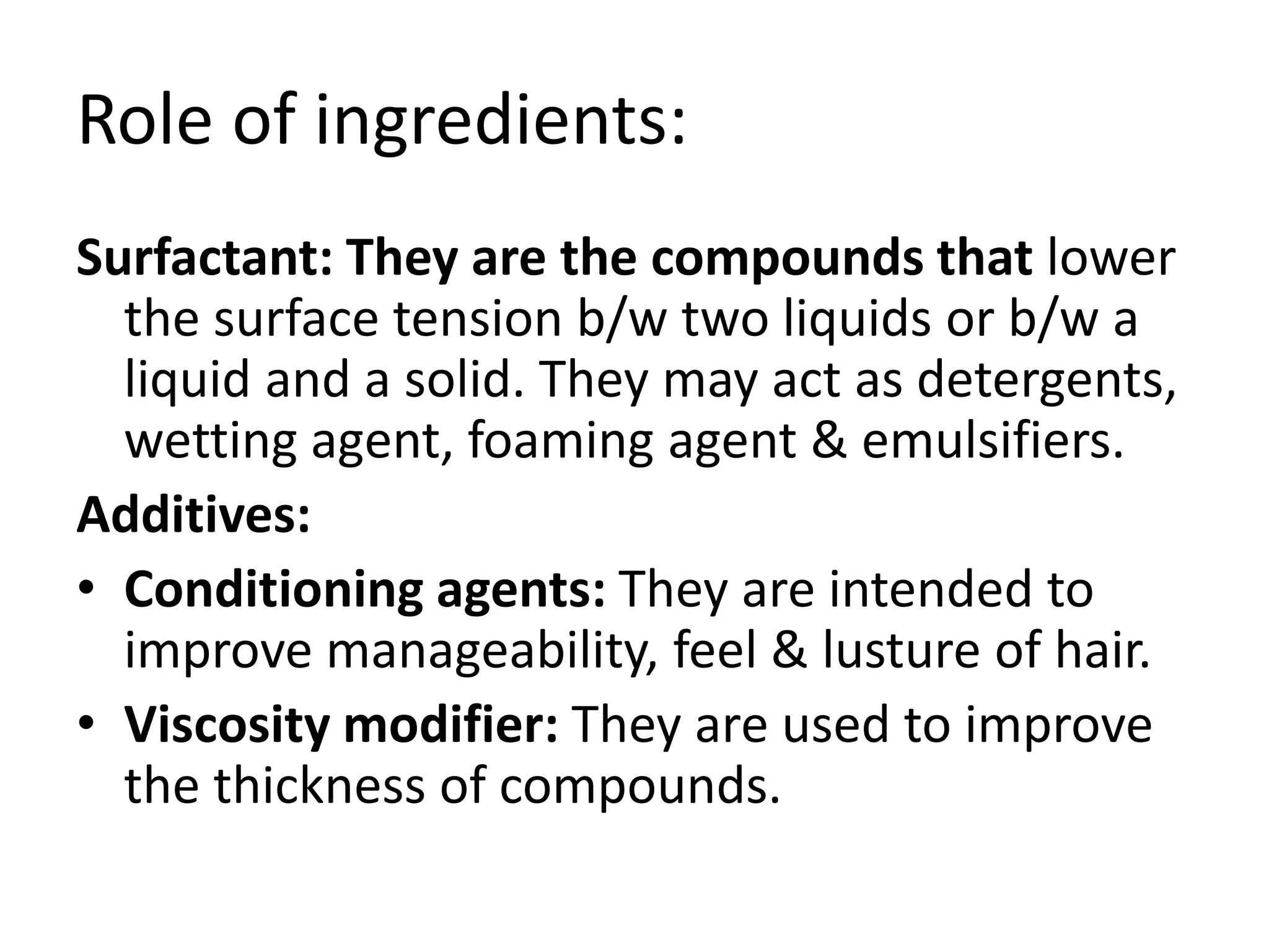 Building blocks for formulation shampoo and toothpaste | PPTX
