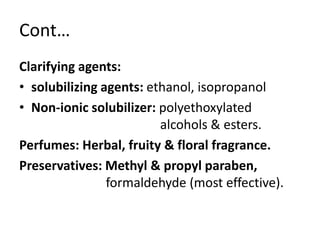 Building blocks for formulation shampoo and toothpaste | PPTX