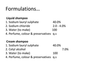 Building blocks for formulation shampoo and toothpaste | PPTX