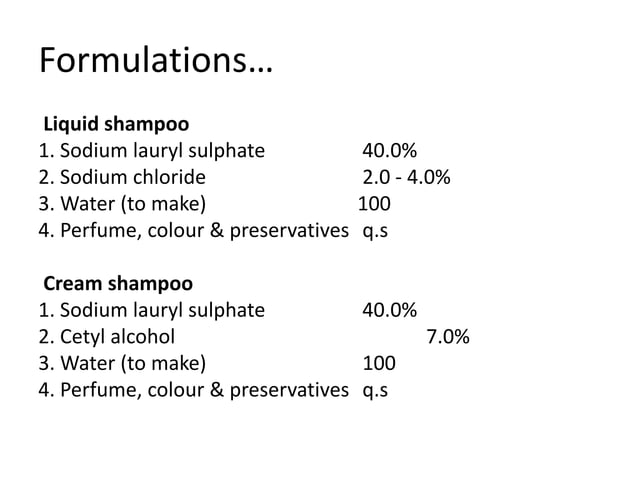 Building blocks for formulation shampoo and toothpaste | PPTX | Hair ...