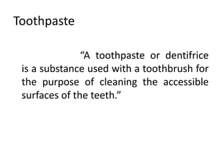 Building blocks for formulation shampoo and toothpaste | PPTX