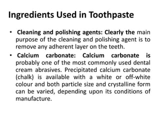 Building blocks for formulation shampoo and toothpaste | PPTX