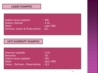 Building blocks of cream and shampoo diksha ppt | PPTX