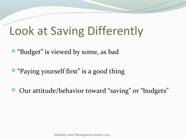 Building Blocks of Financial Planning: Saving and Budgets | PPT
