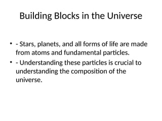 Building_Blocks_of_Matter konsep dasar fisika test | PPT